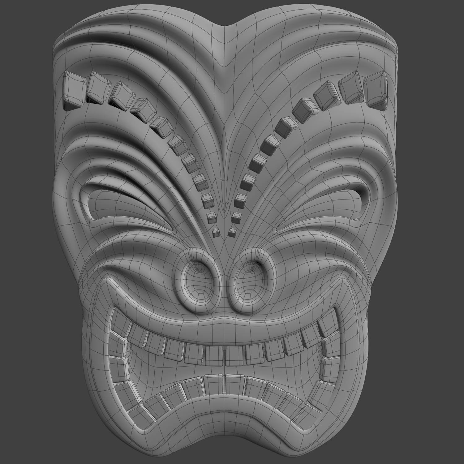 3d tiki mask