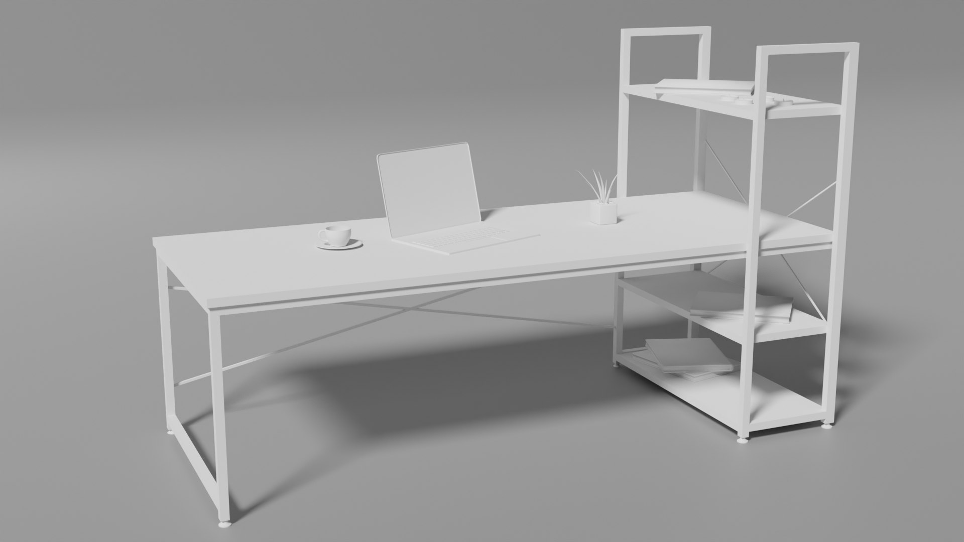Working-office Desk 3D Model - TurboSquid 1607055