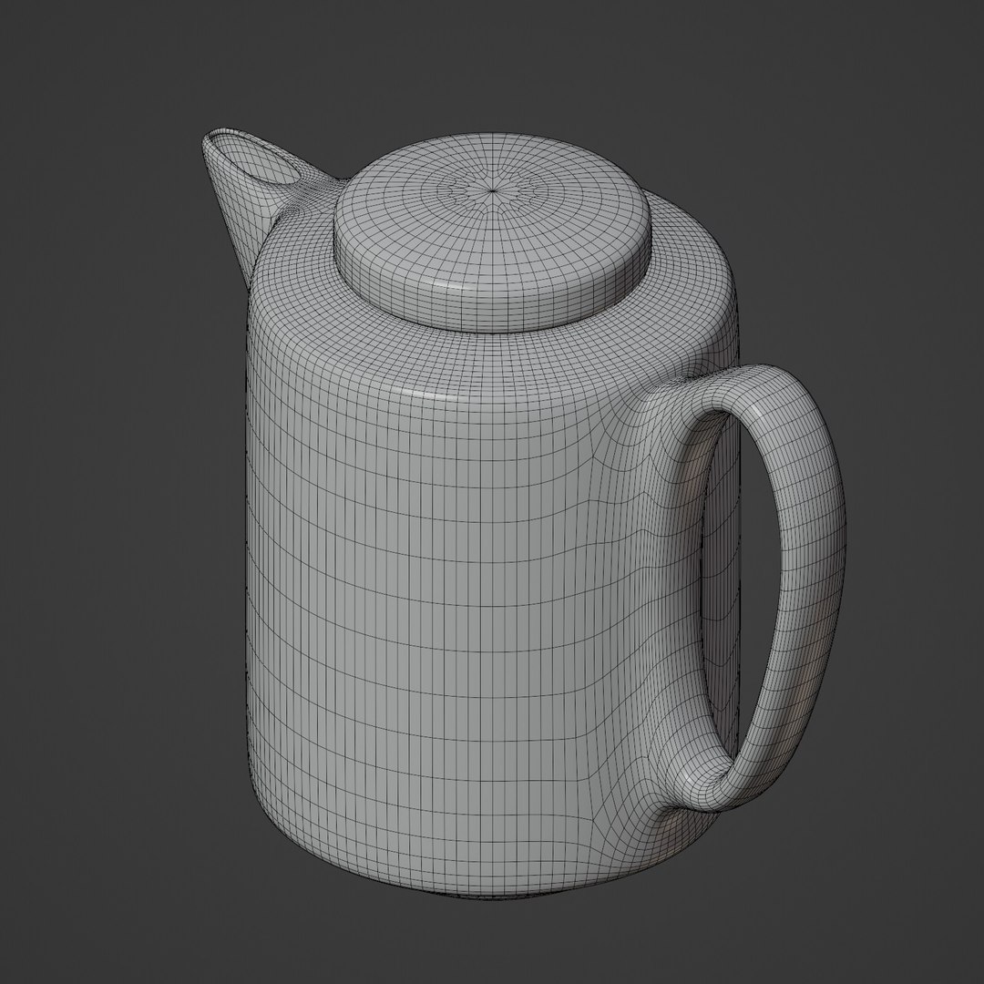 3D Model Ceramic Tea Pot - TurboSquid 2019891
