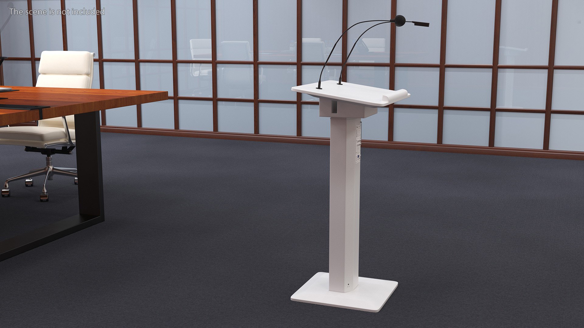 Portable Lectern System Ahuja ASL-3000R White 3D Model - TurboSquid 2063674
