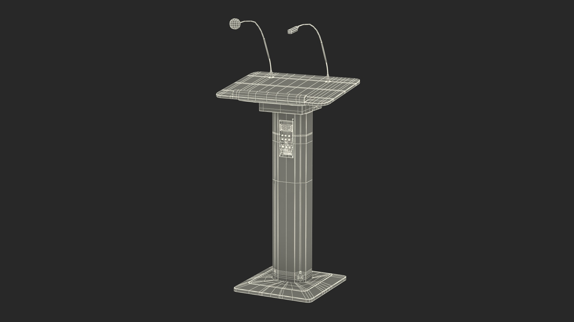 Portable Lectern System Ahuja ASL-3000R White 3D Model - TurboSquid 2063674
