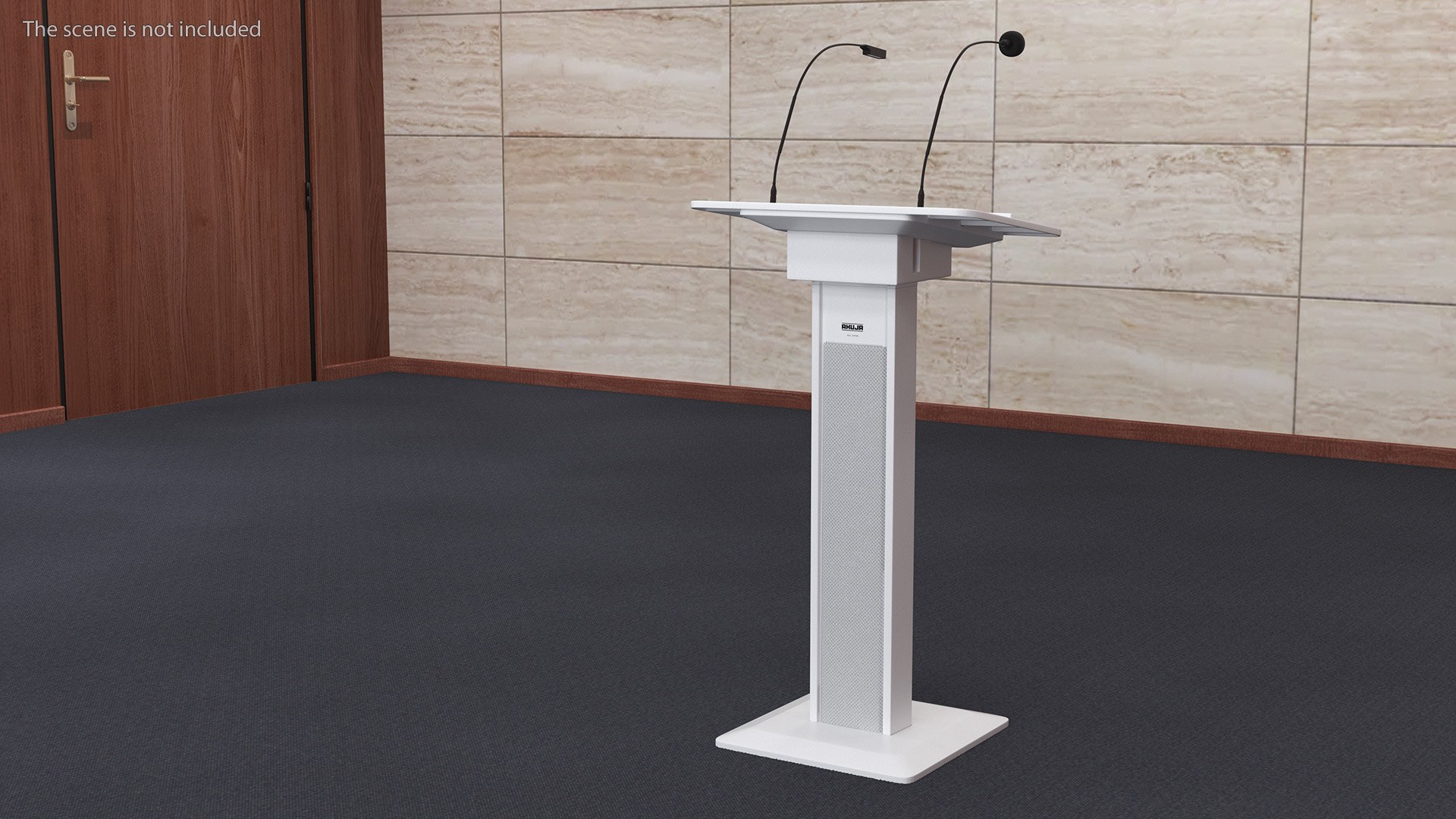 Portable Lectern System Ahuja ASL-3000R White 3D Model - TurboSquid 2063674