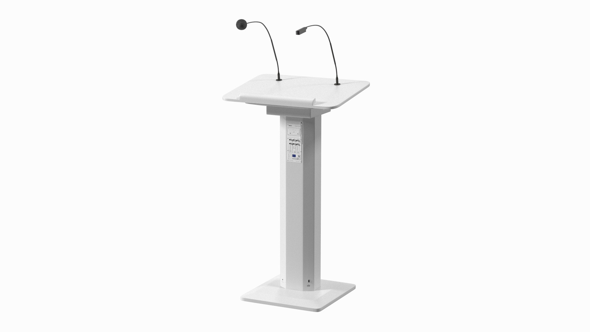 Portable Lectern System Ahuja ASL-3000R White 3D Model - TurboSquid 2063674