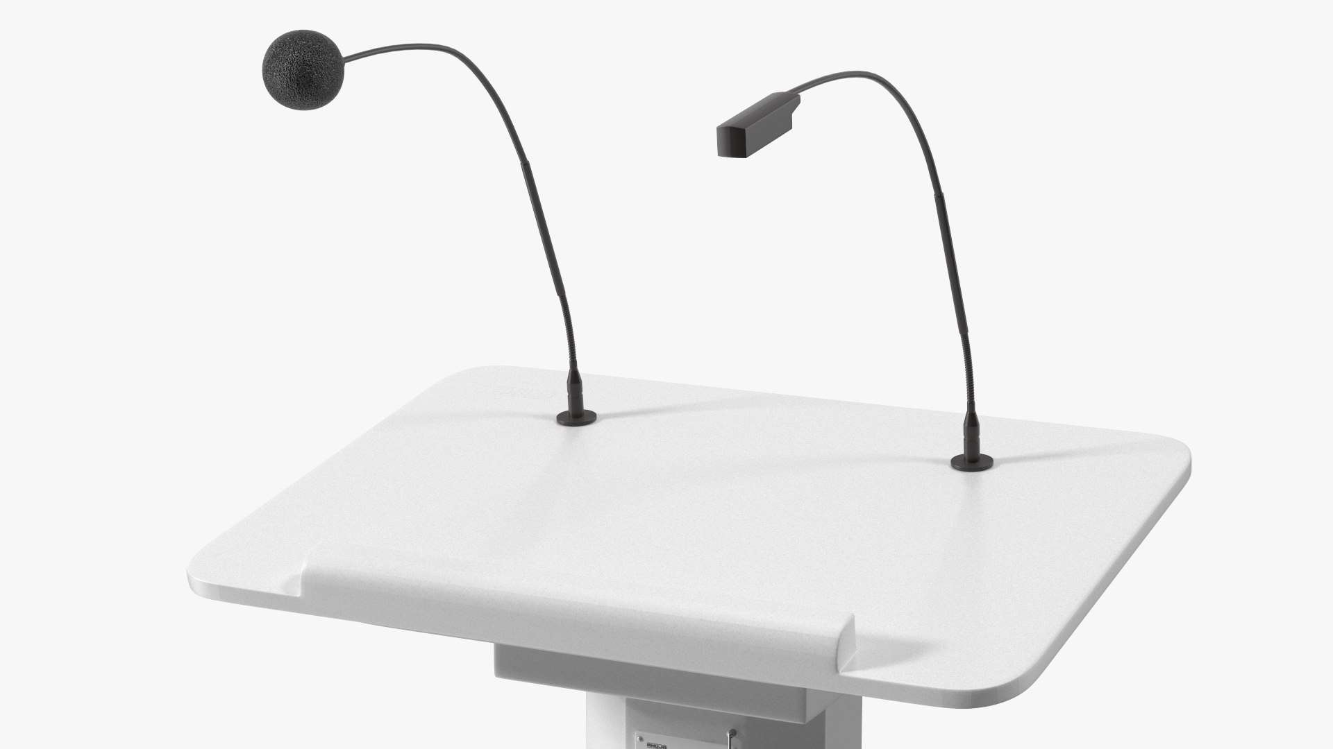 Portable Lectern System Ahuja ASL-3000R White 3D model - TurboSquid 2063674