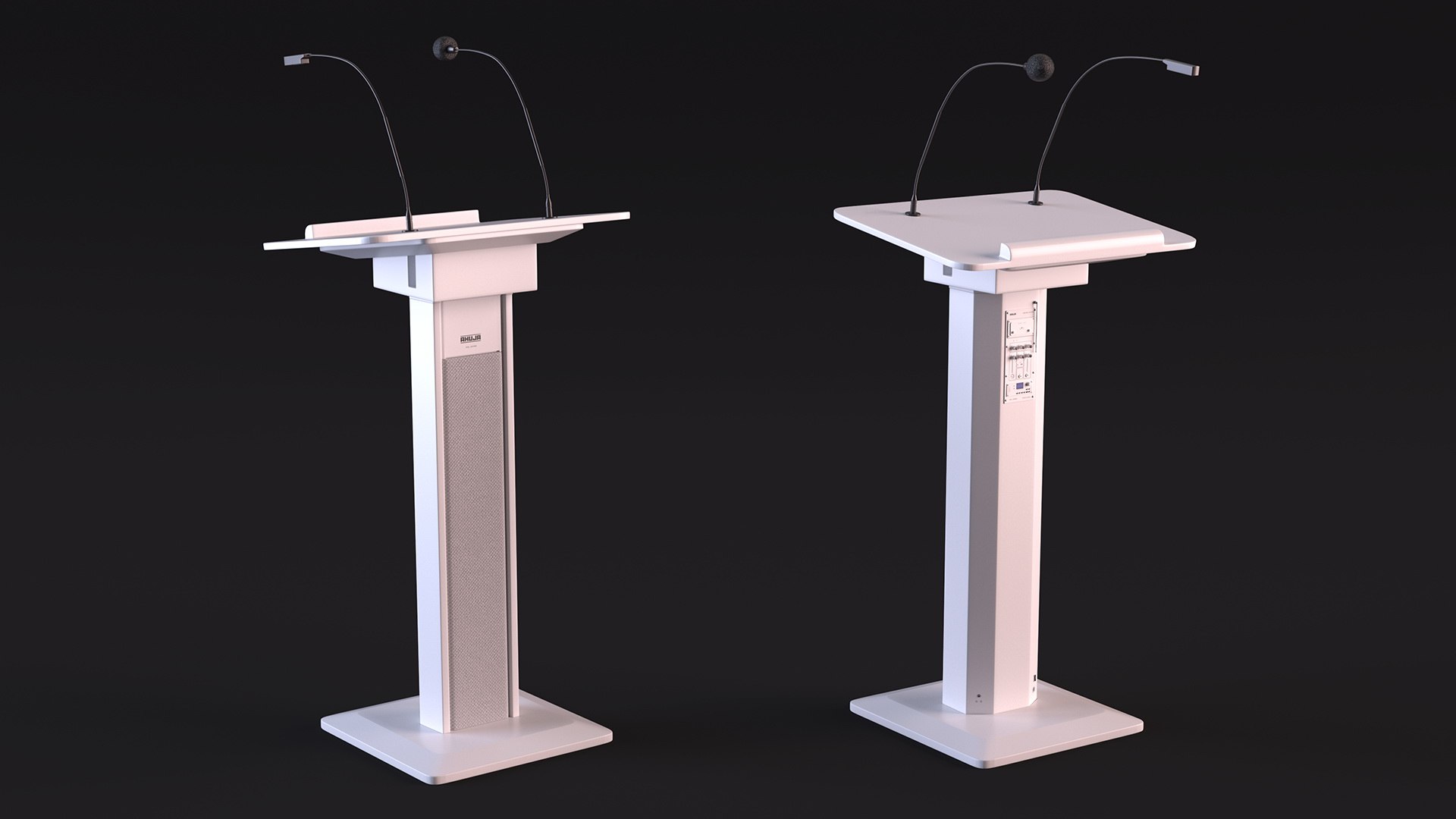 Portable Lectern System Ahuja ASL-3000R White 3D Model - TurboSquid 2063674