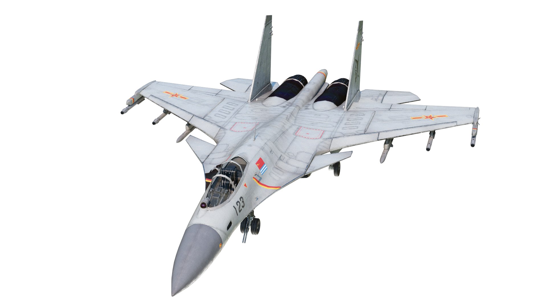 3D Model PLAN Shenyang J-15 Flying Shark Shipborne Fighter Jets - TurboSquid 2398018