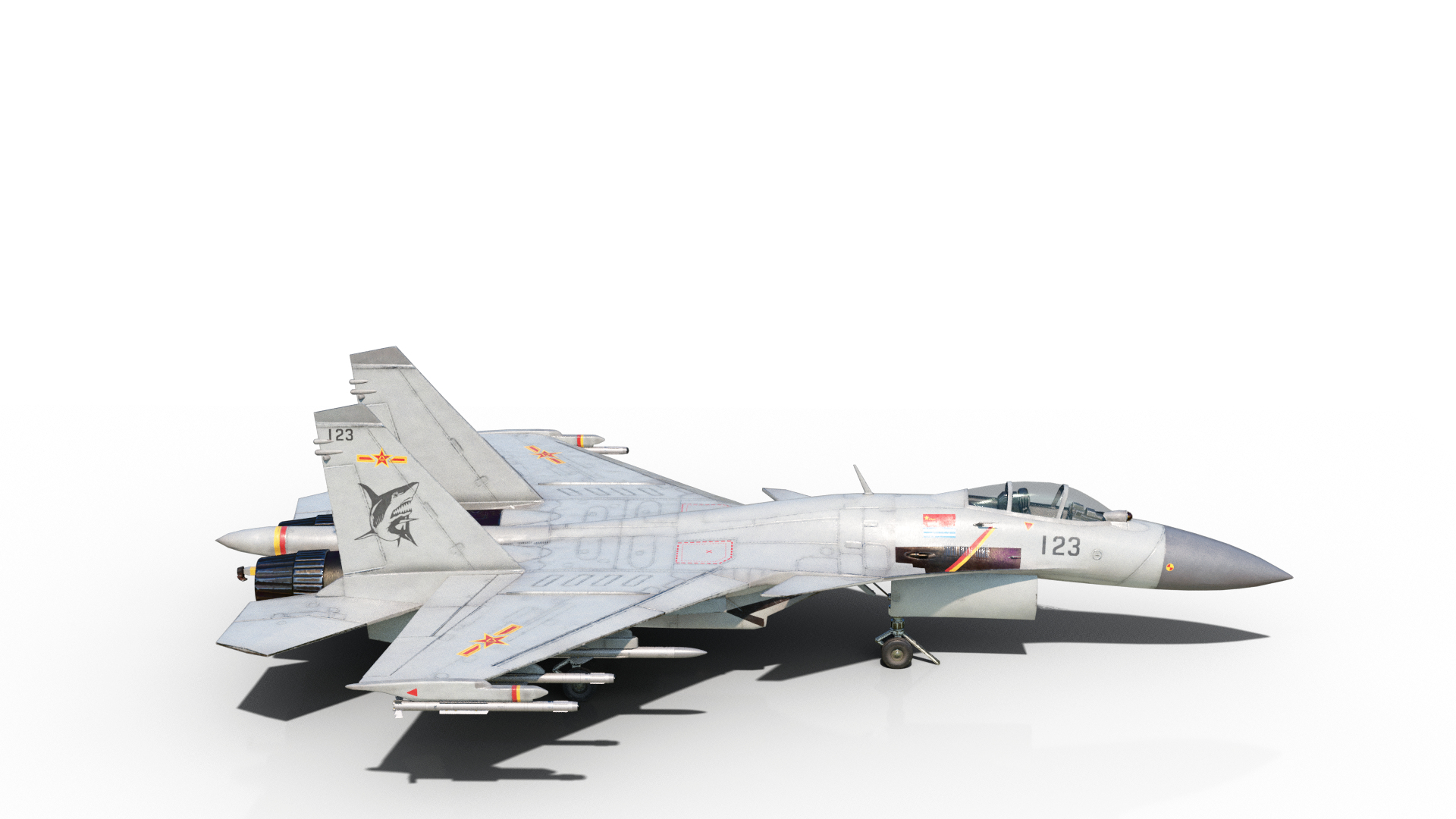 3D Model PLAN Shenyang J-15 Flying Shark Shipborne Fighter Jets - TurboSquid 2398018