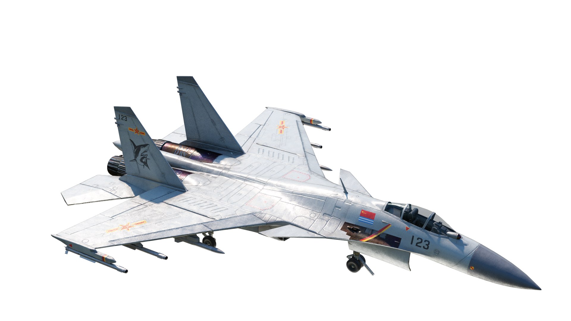 3D Model PLAN Shenyang J-15 Flying Shark Shipborne Fighter Jets - TurboSquid 2398018