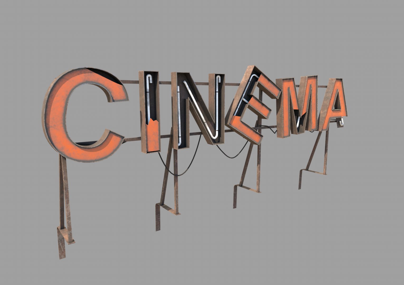 3D Old Sign Model - TurboSquid 1709264