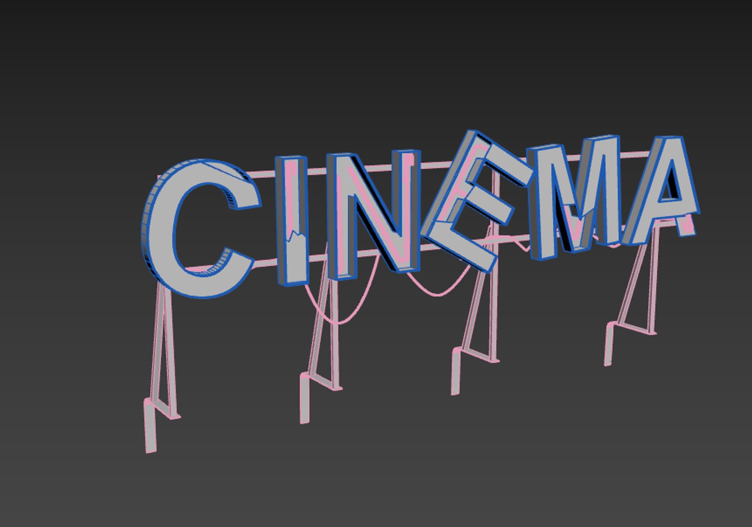 3D Old Sign Model - TurboSquid 1709264