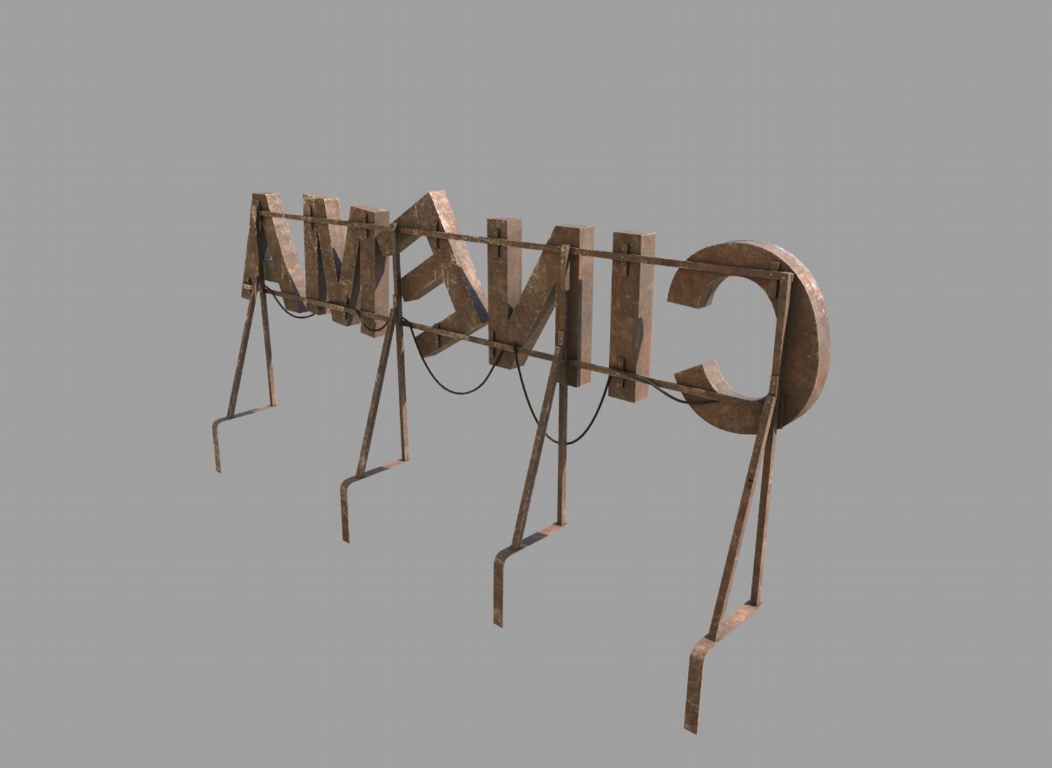3D Old Sign Model - TurboSquid 1709264