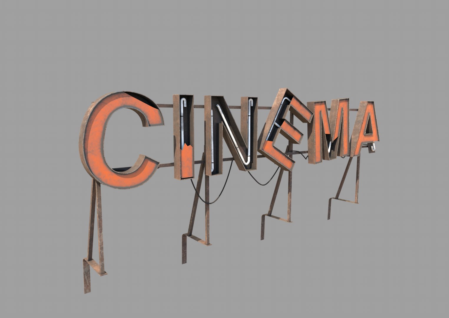 3D Old Sign Model - TurboSquid 1709264