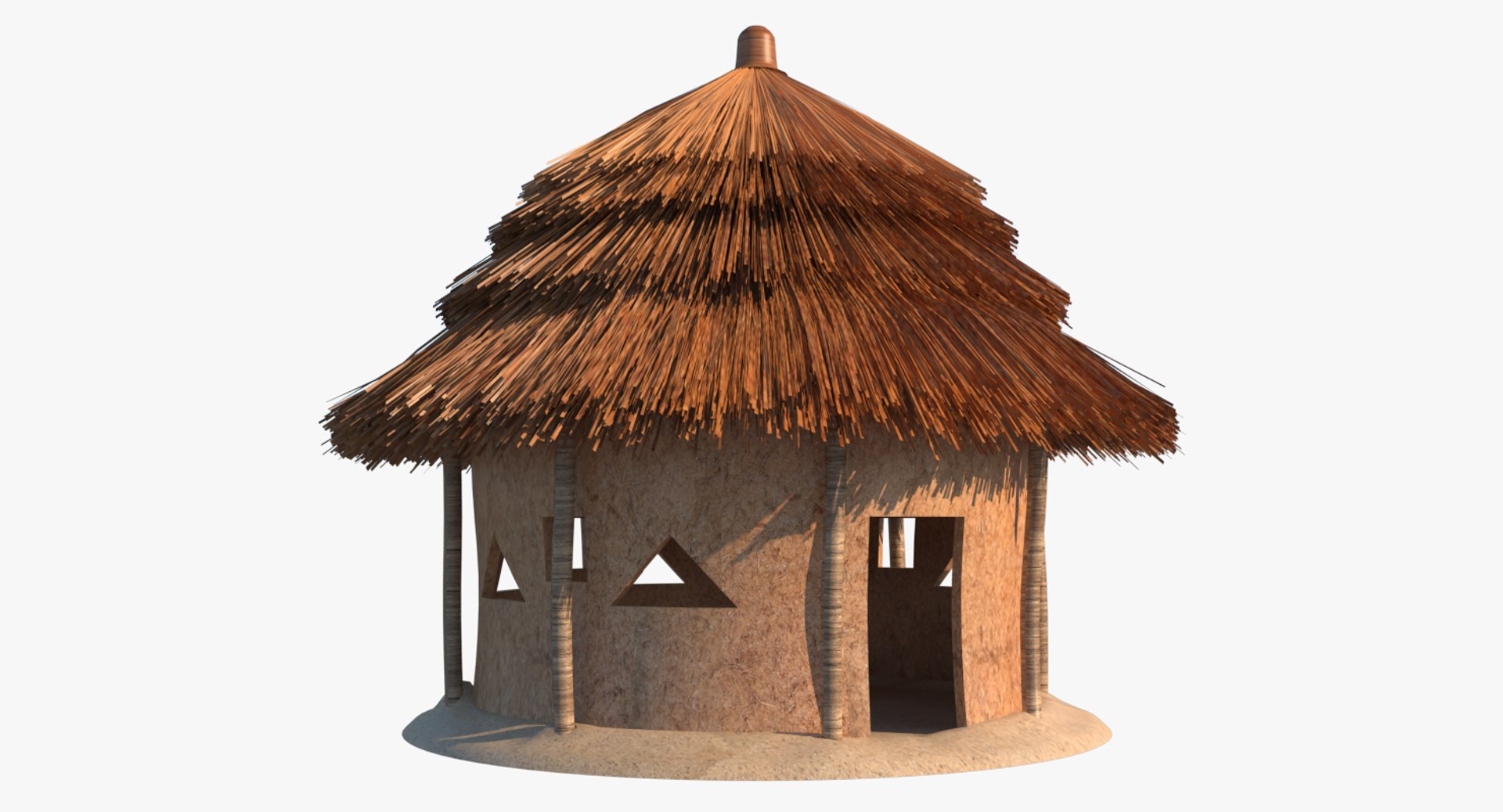 3D Model African Hut Bamboo - TurboSquid 1199904