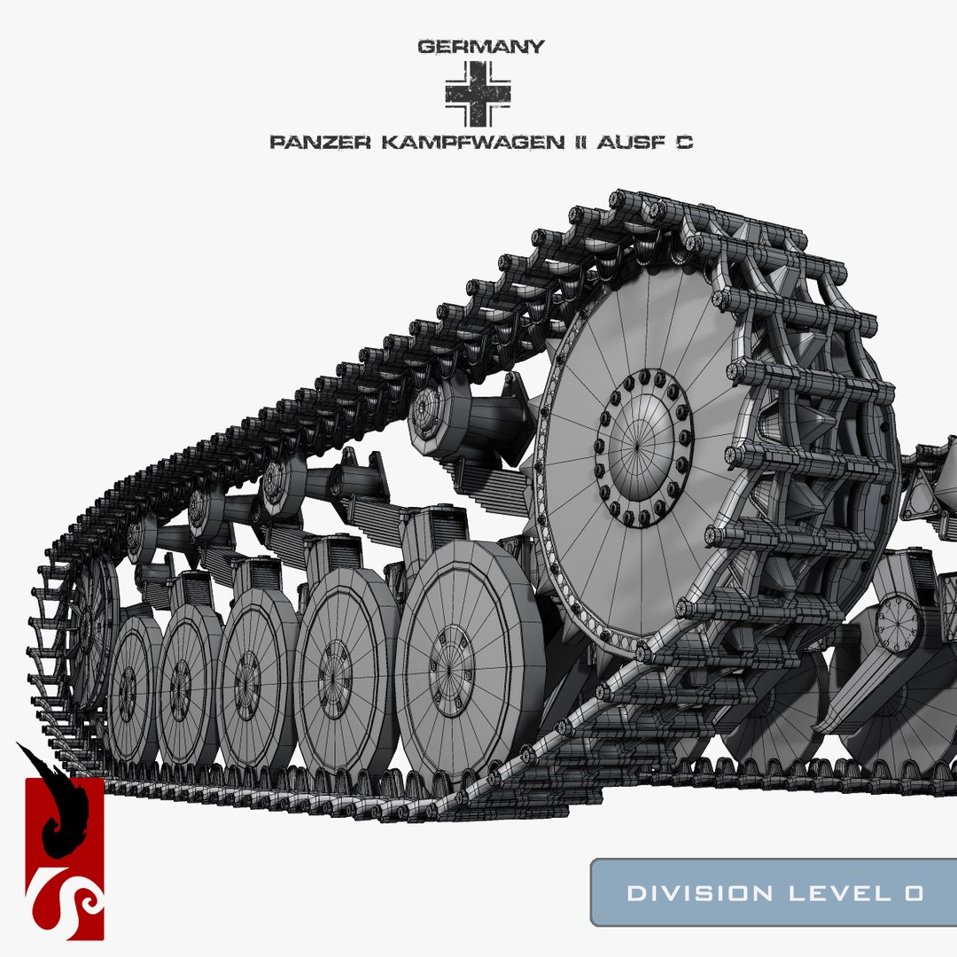 3d fbx german panzer kampfwagen ii