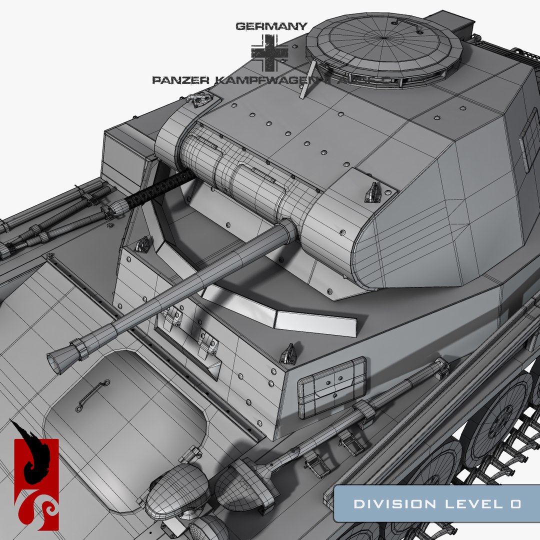 3d fbx german panzer kampfwagen ii