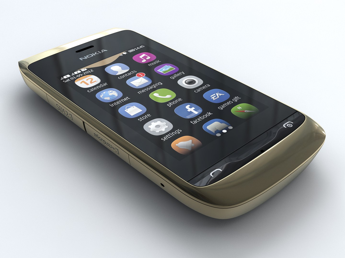 3d Model Nokia Asha 308
