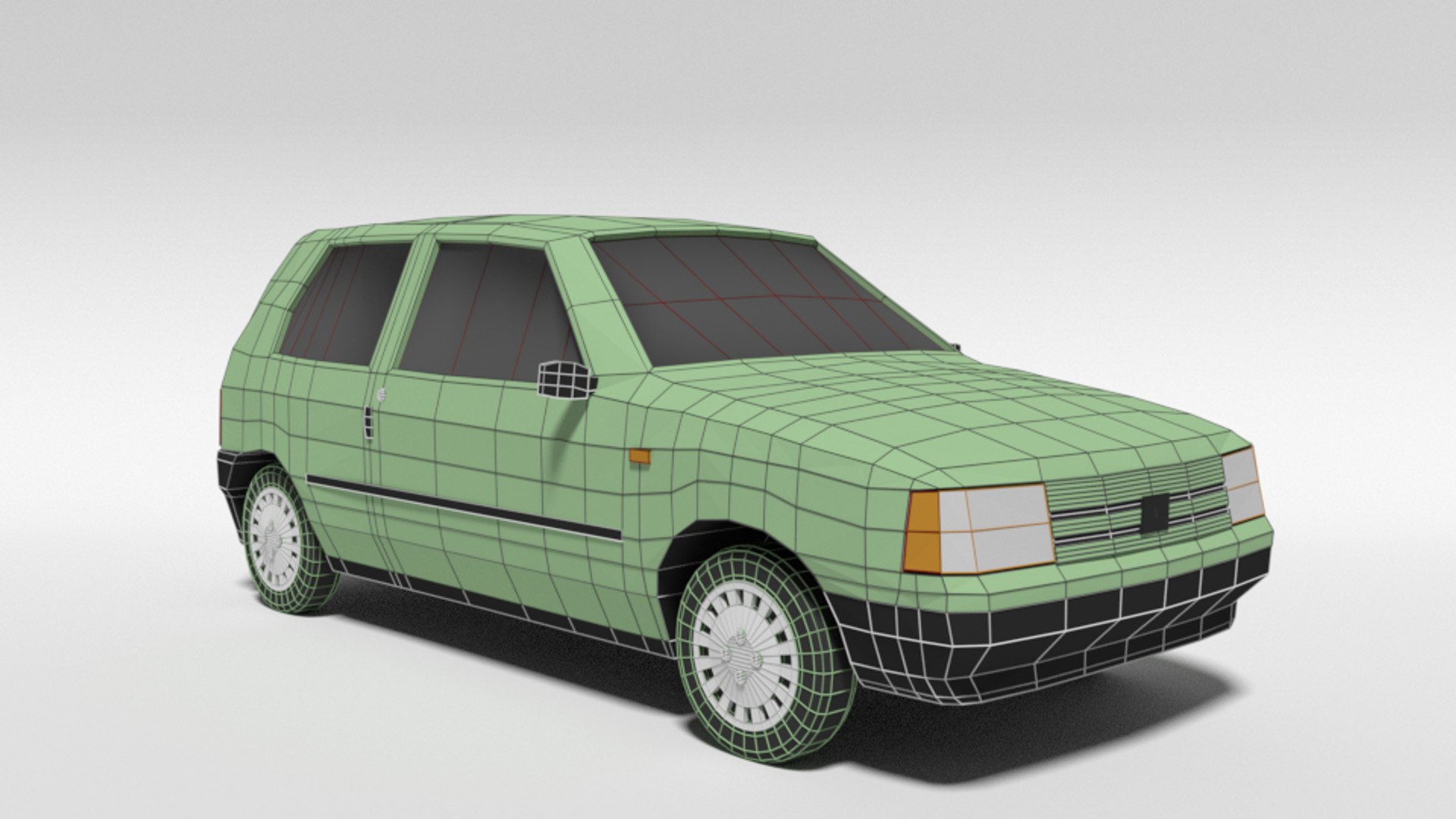 Fiat Uno Car 3D Model - TurboSquid 1487180