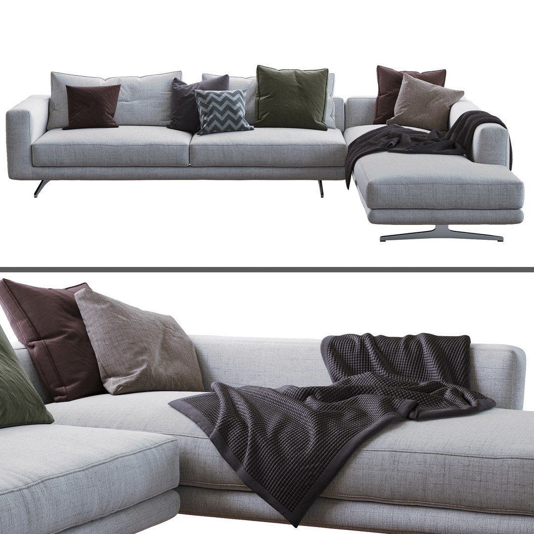 Flexform sofa campiello 3D model - TurboSquid 1568136