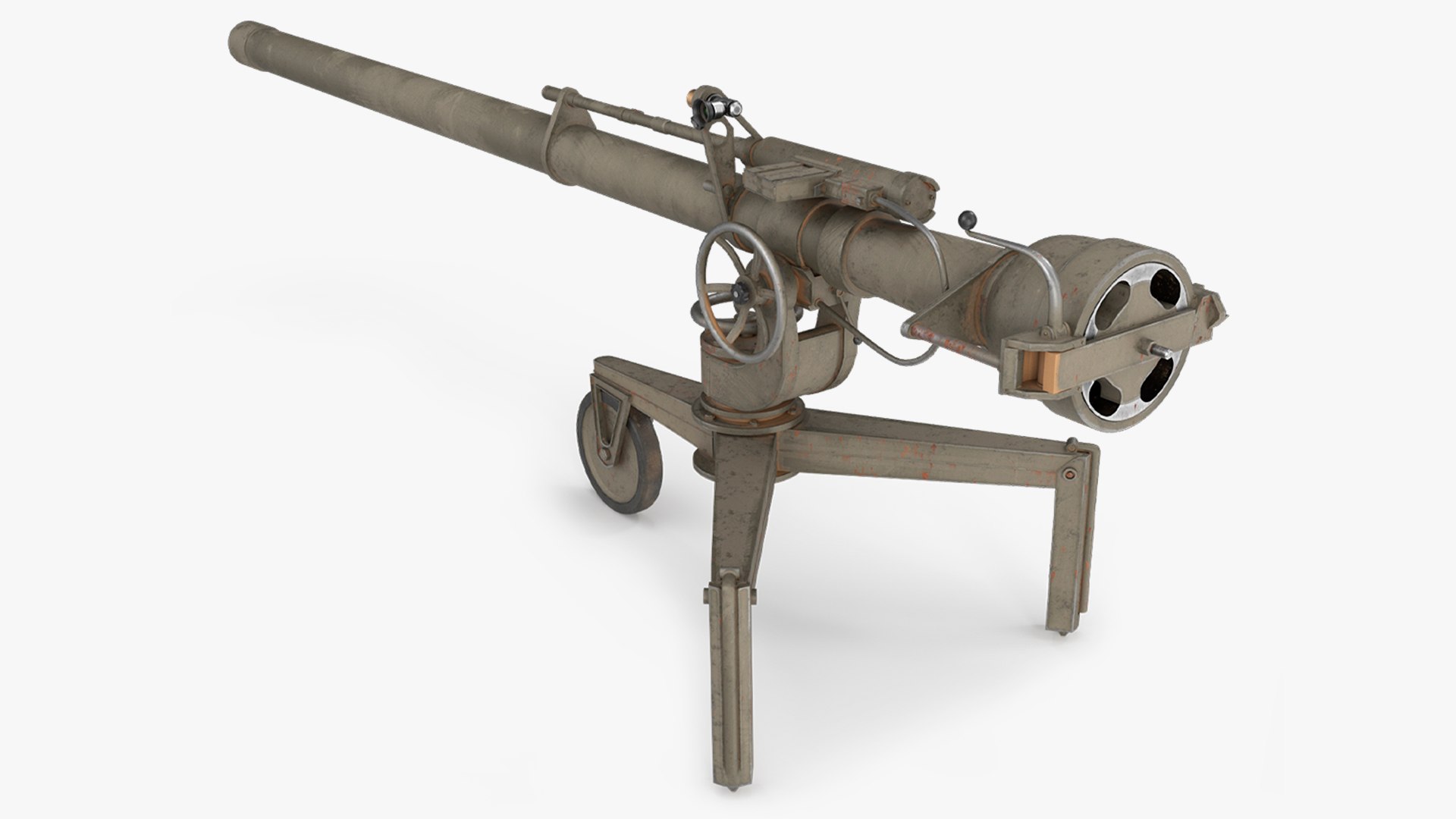 M40 Weapon Recoilless Rifle Deployed Green 3D Model - TurboSquid 2506667