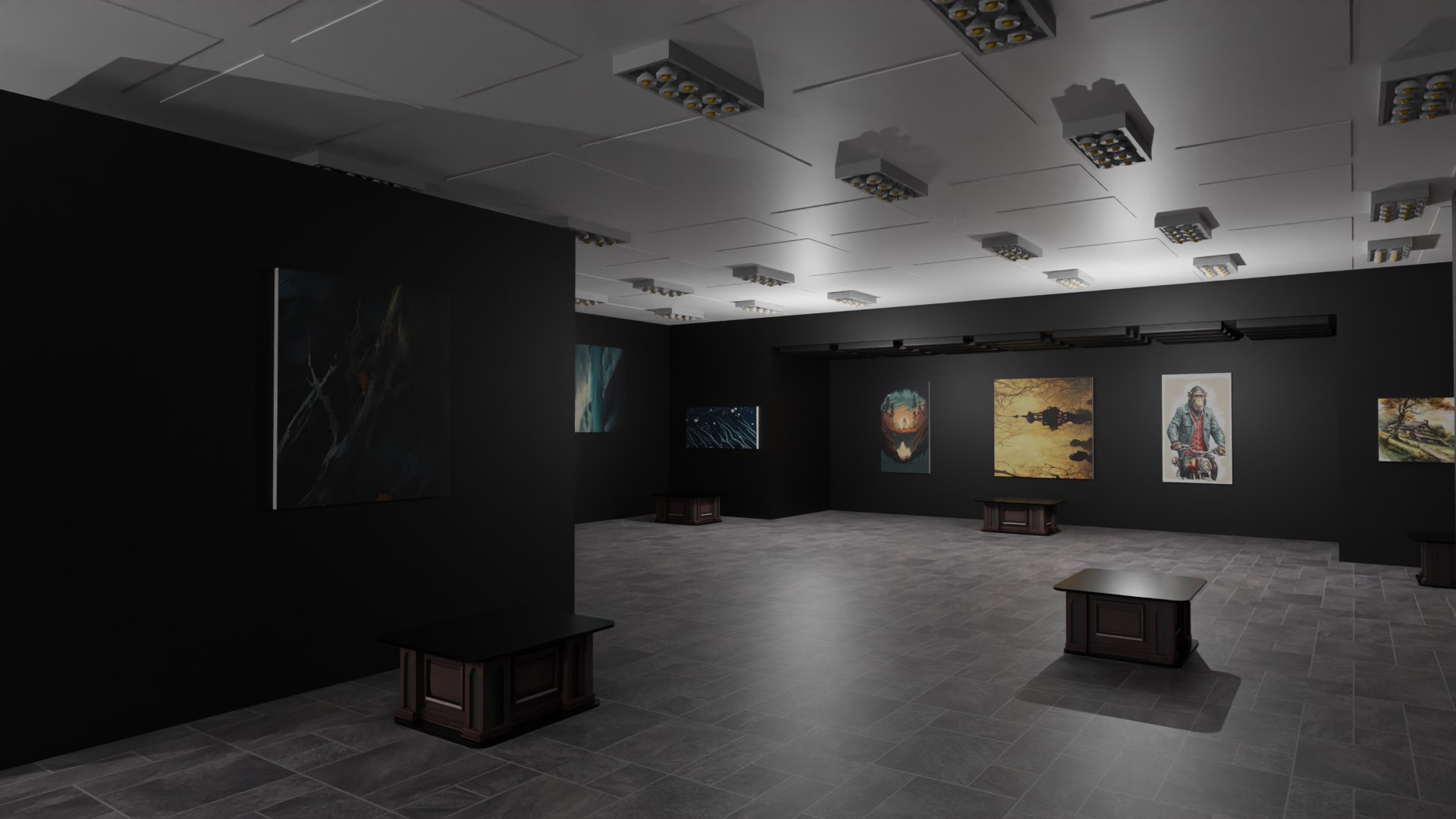 EXHIBITION HALL - Art Gallery 3D Model - TurboSquid 2177250