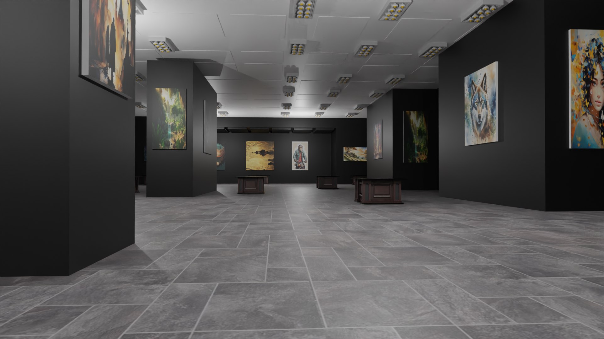 EXHIBITION HALL - Art Gallery 3D Model - TurboSquid 2177250
