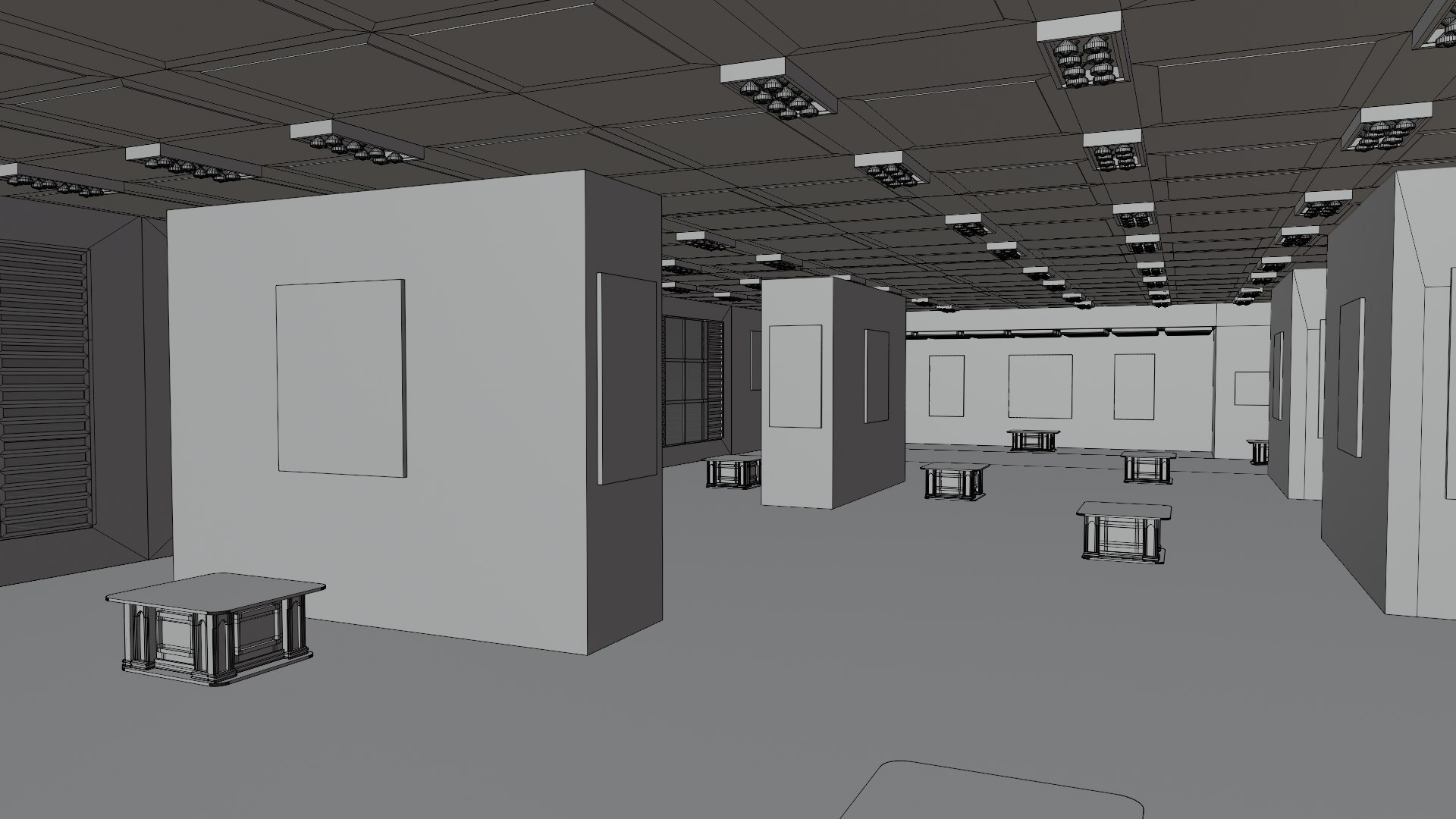 EXHIBITION HALL - Art Gallery 3D Model - TurboSquid 2177250