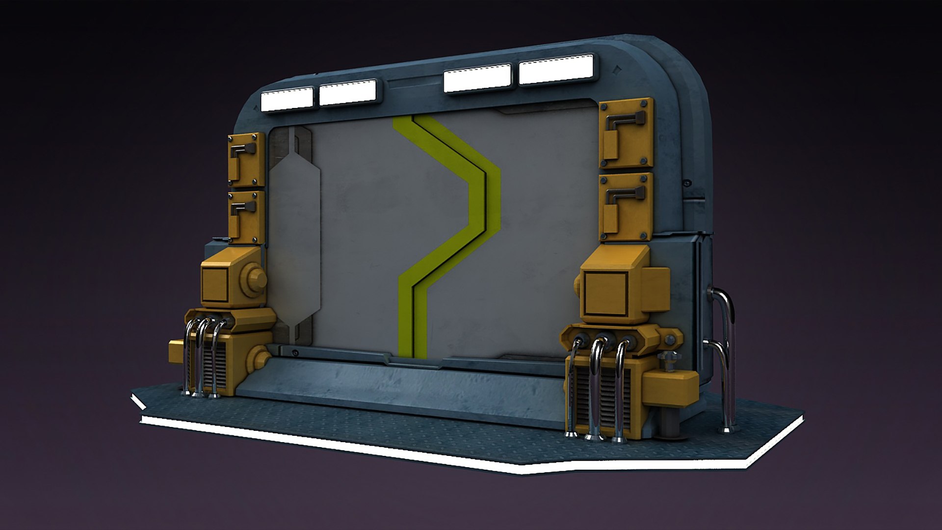 ModelScience-fiction Gates Space Corridors 3D Model - TurboSquid 1895564