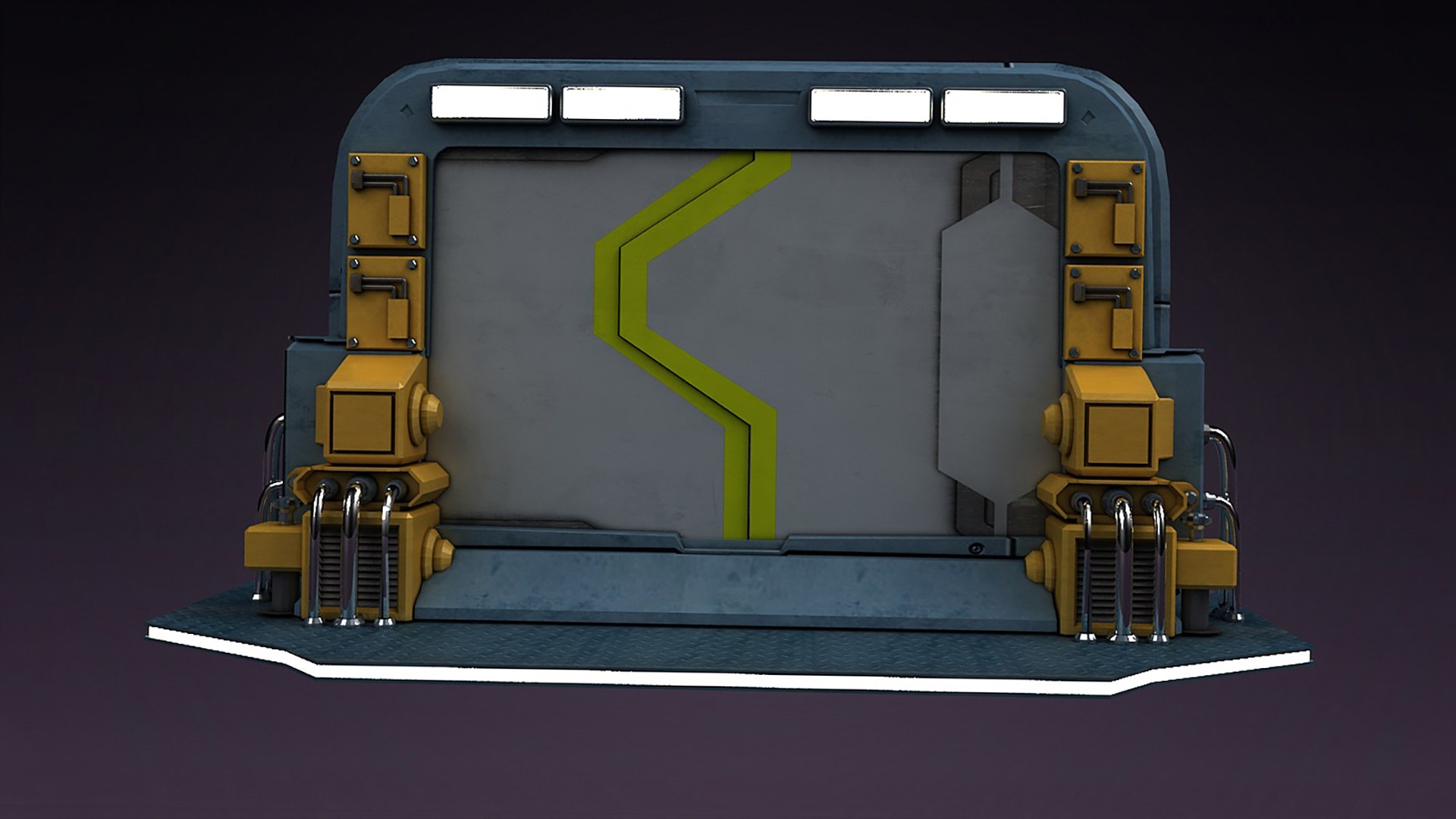 ModelScience-fiction Gates Space Corridors 3D Model - TurboSquid 1895564