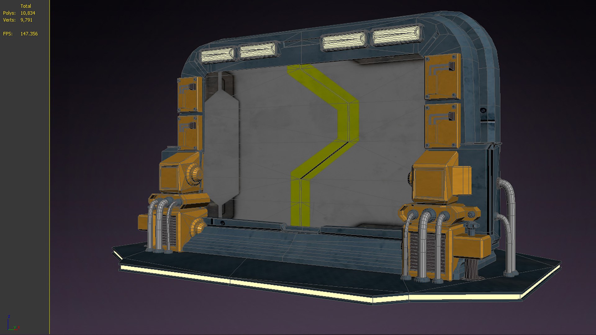 ModelScience-fiction Gates Space Corridors 3D Model - TurboSquid 1895564