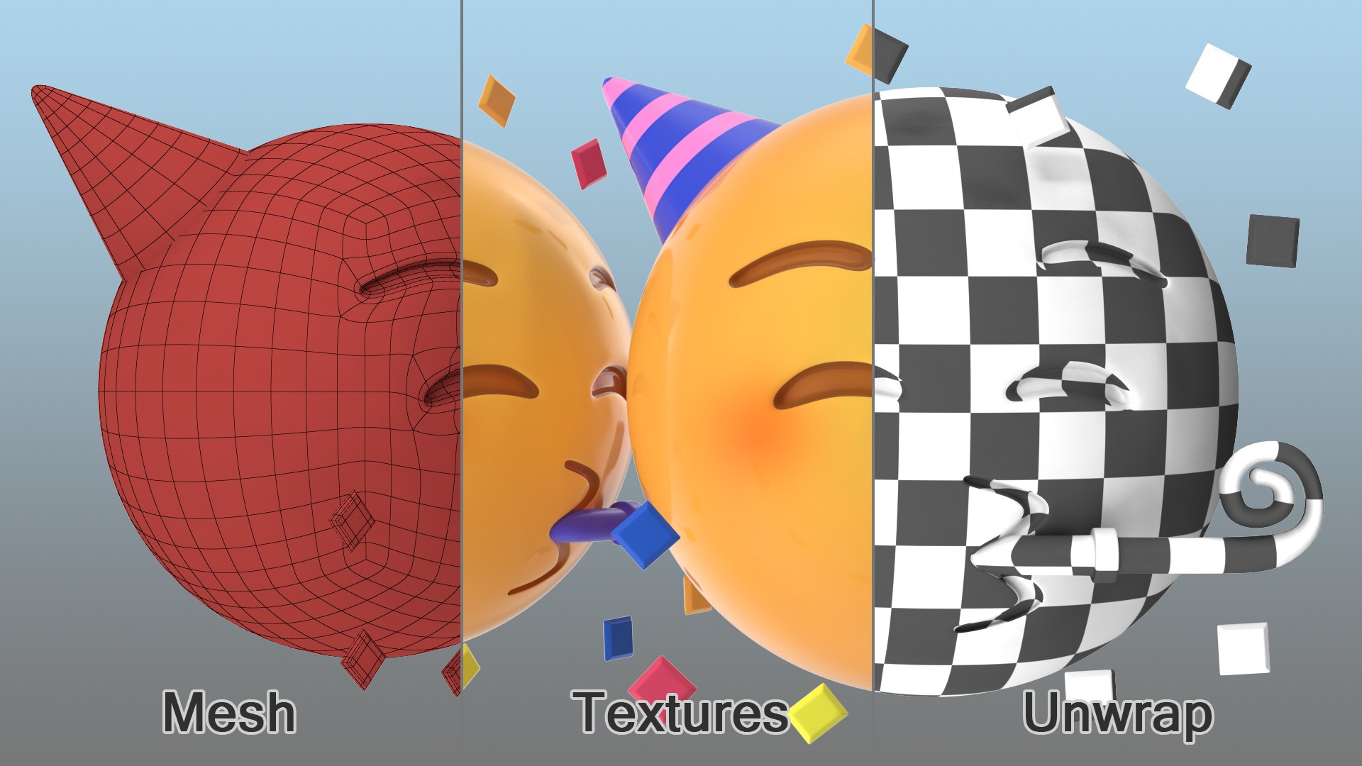 3D Party Face Emoji - TurboSquid 1533411