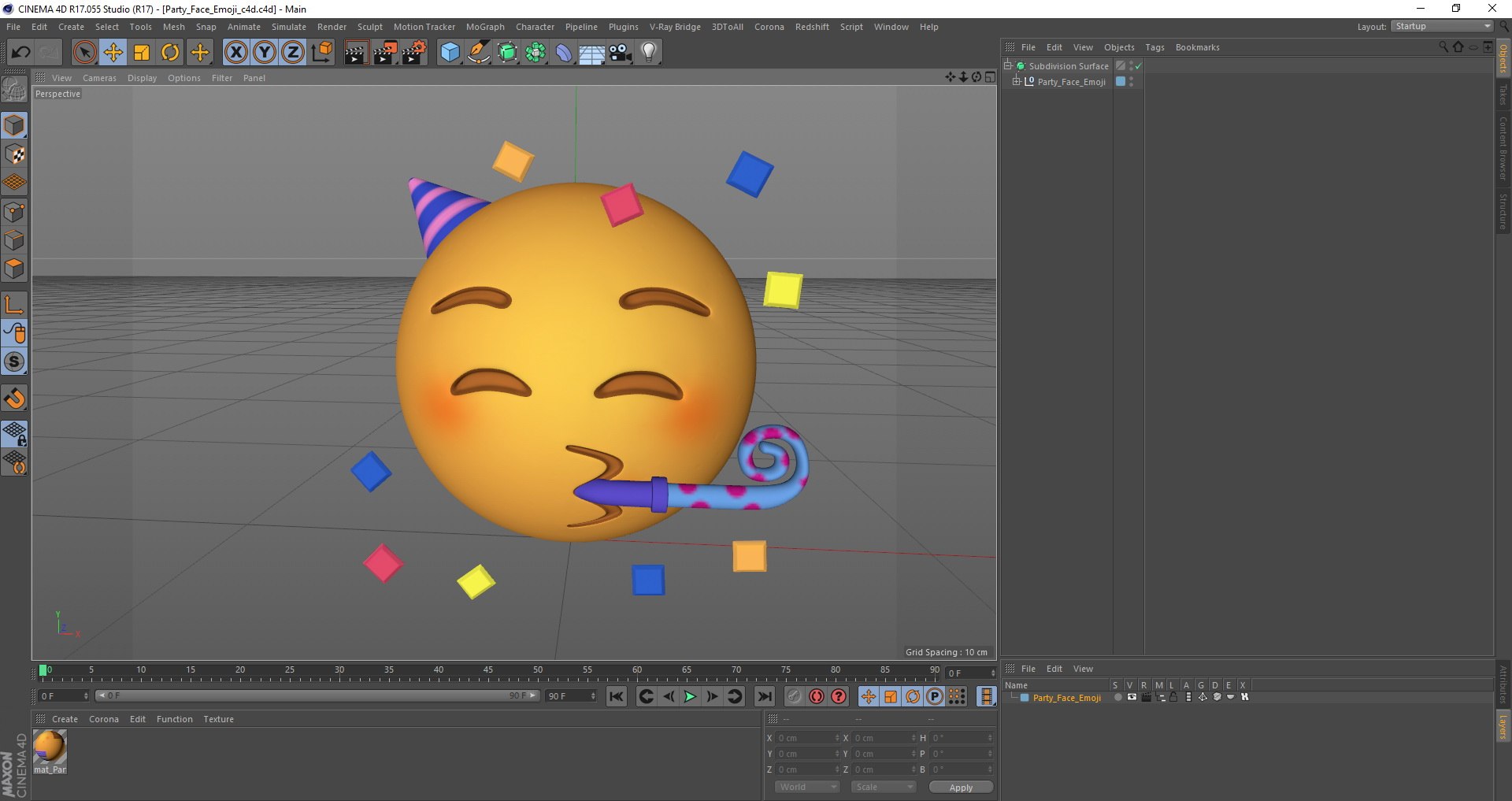 3D Party Face Emoji - TurboSquid 1533411