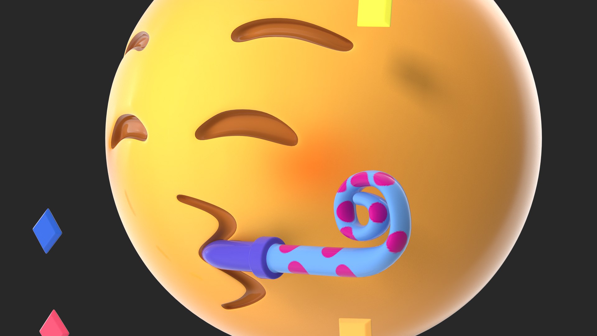 3D Party Face Emoji - TurboSquid 1533411