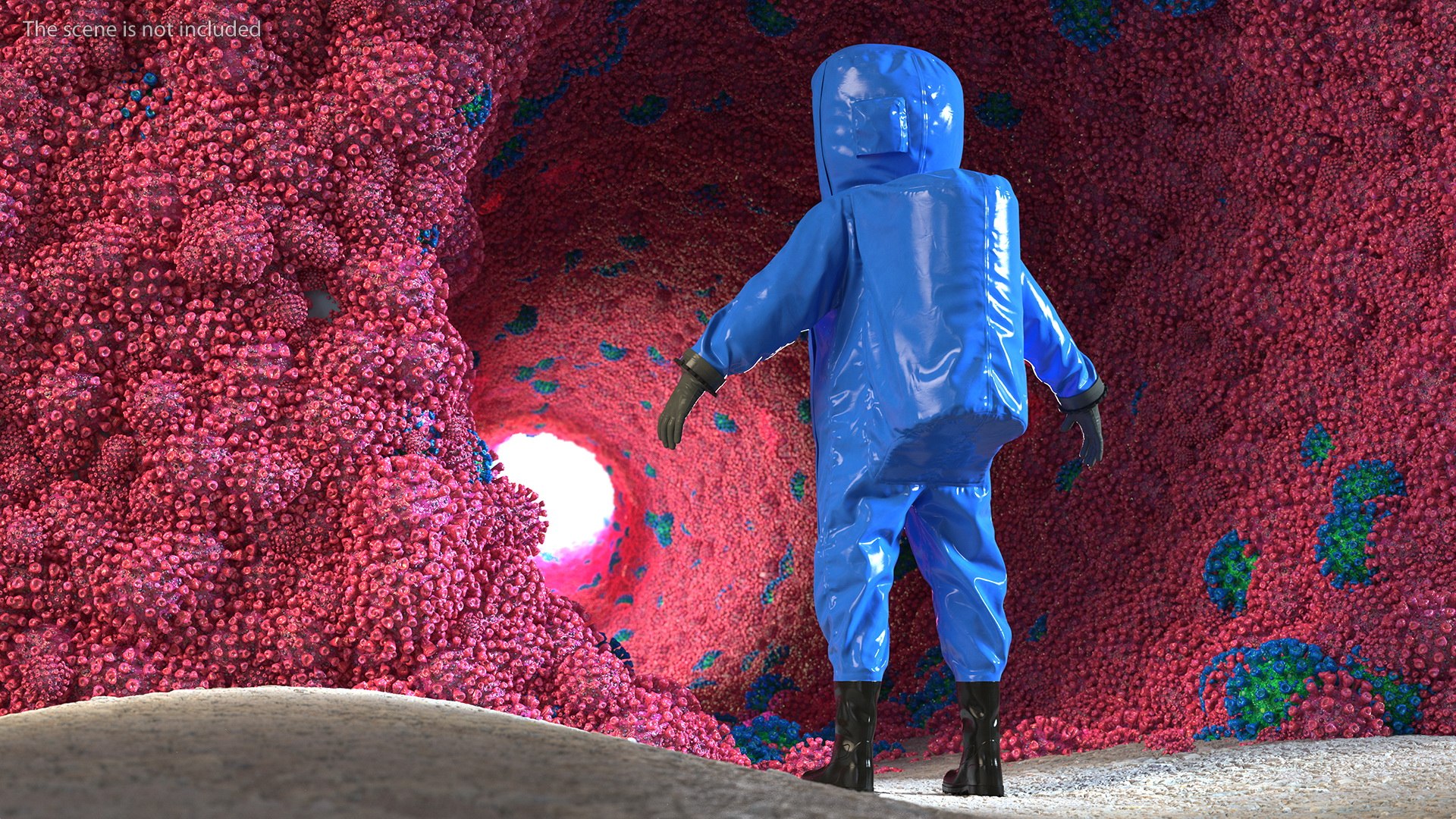 Fully Encapsulating Chemical Protection Suit T-Pose 3D Model ...