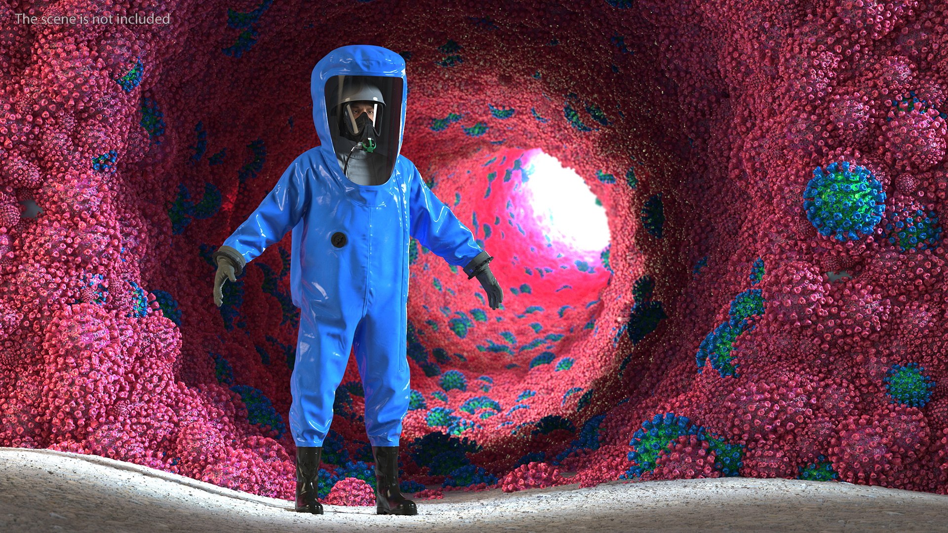 Fully Encapsulating Chemical Protection Suit T-Pose 3D model ...