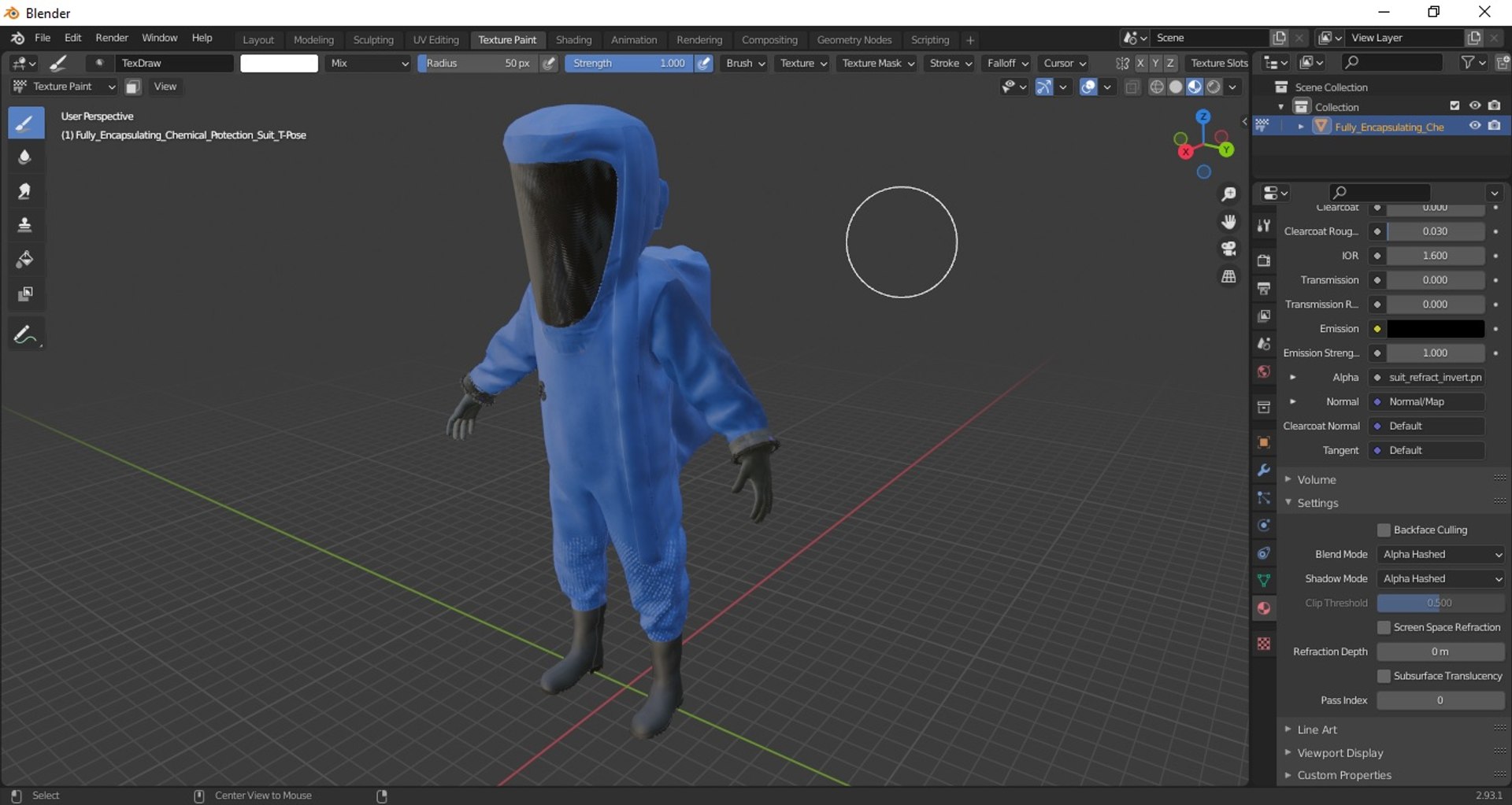 Fully Encapsulating Chemical Protection Suit T-Pose 3D model ...