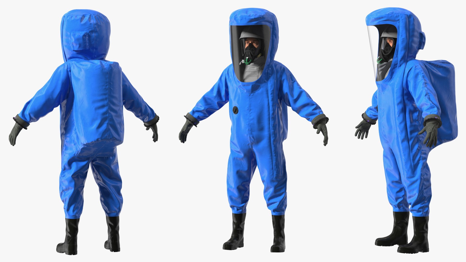 Fully Encapsulating Chemical Protection Suit T-Pose 3D Model ...