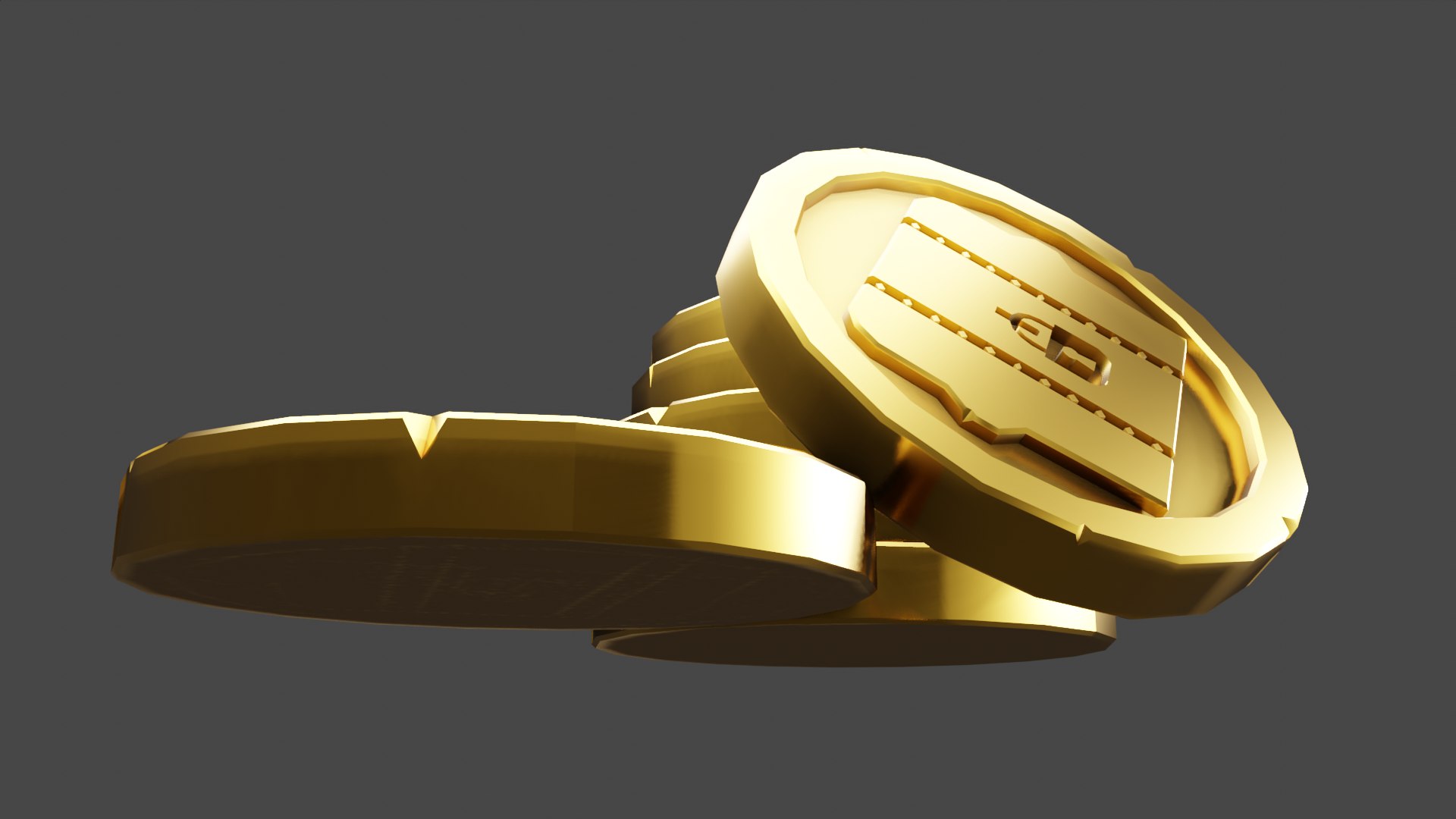 3D Model Treasure Chest Doubloon Pile - TurboSquid 2071979