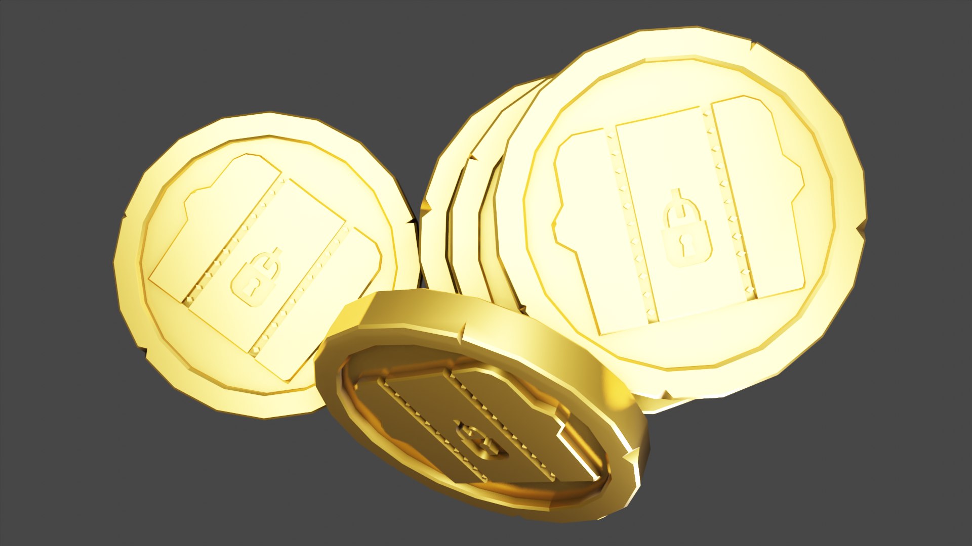 3D Model Treasure Chest Doubloon Pile - TurboSquid 2071979