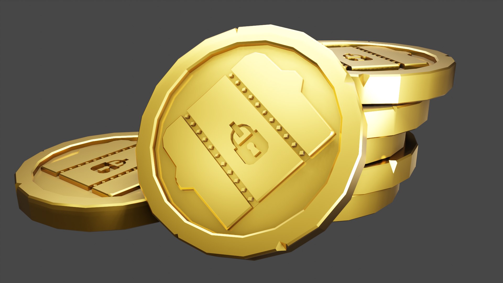 3D Model Treasure Chest Doubloon Pile - TurboSquid 2071979