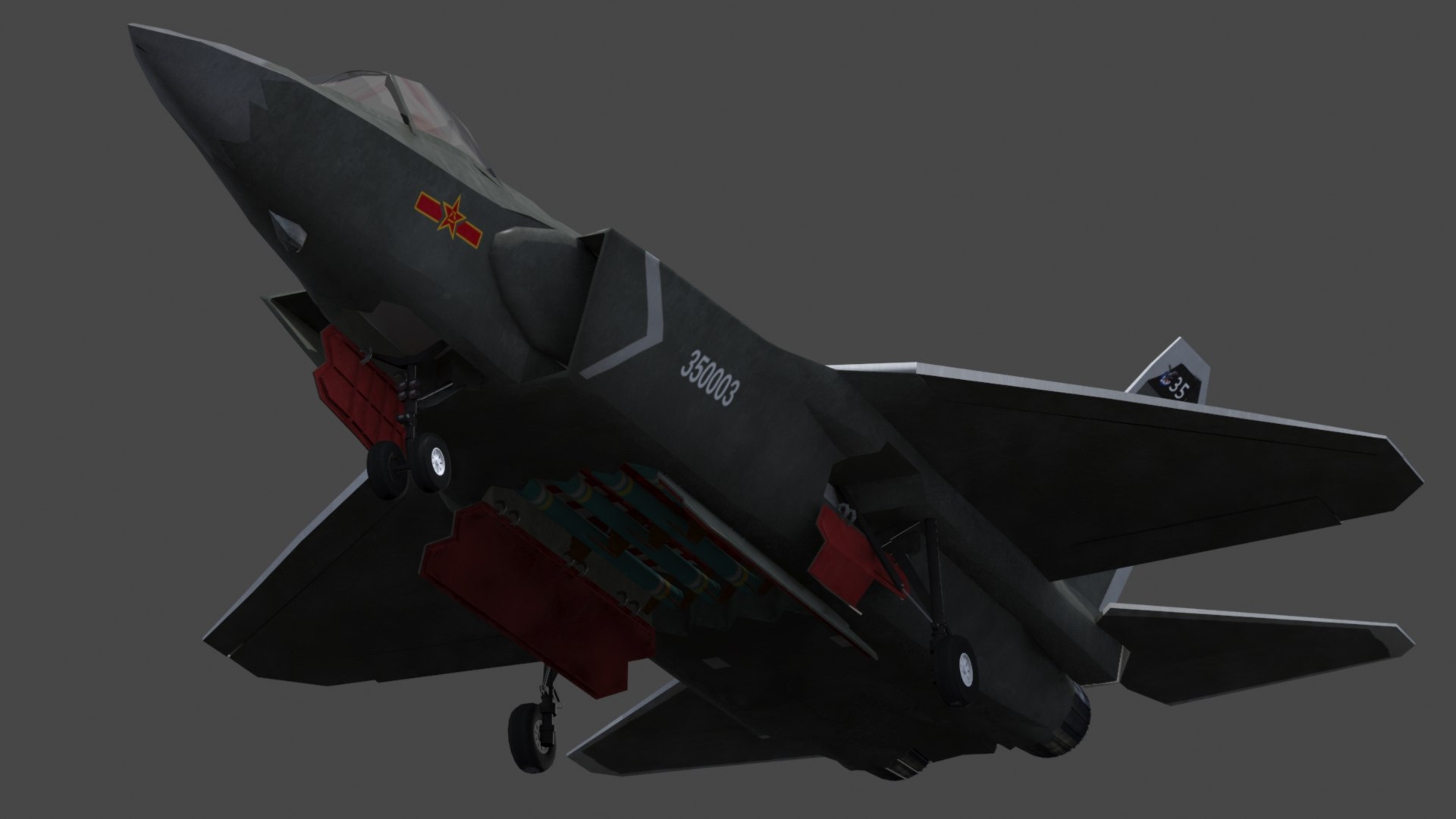 J35 Chinese Stealth Jet Fighter Model - TurboSquid 1966728