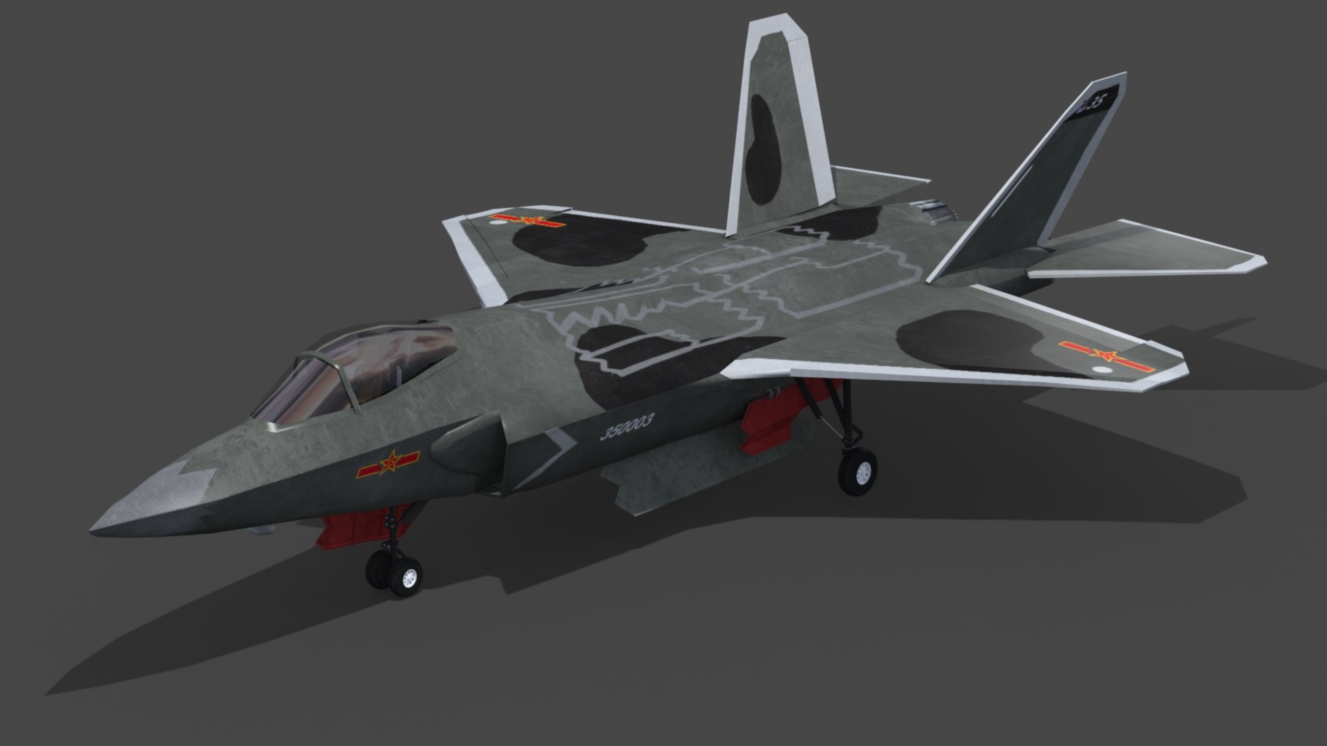 J35 Chinese Stealth Jet Fighter Model - TurboSquid 1966728