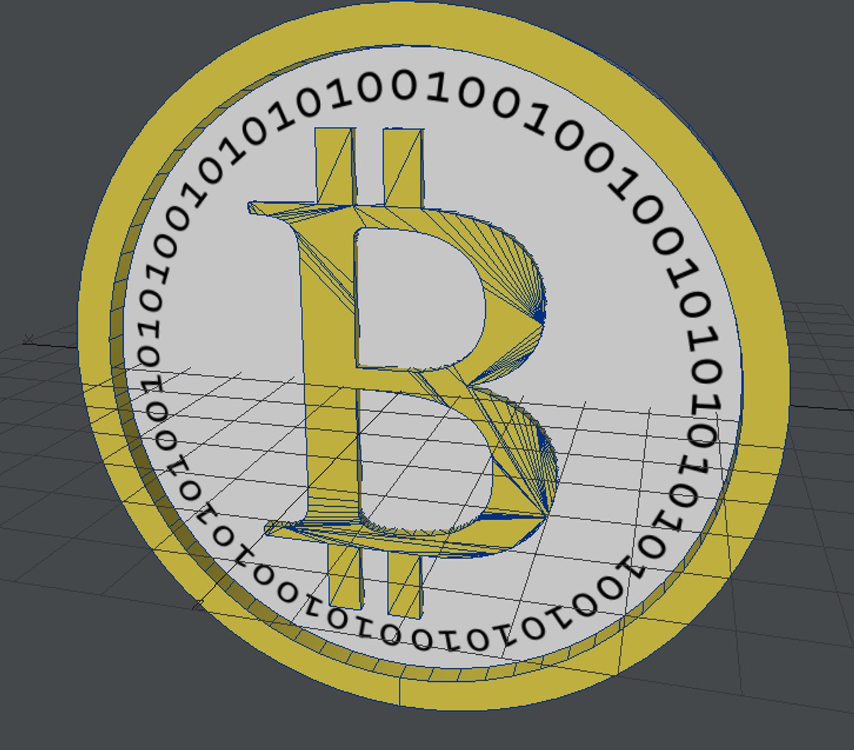 bitcoin coin 3d 3ds