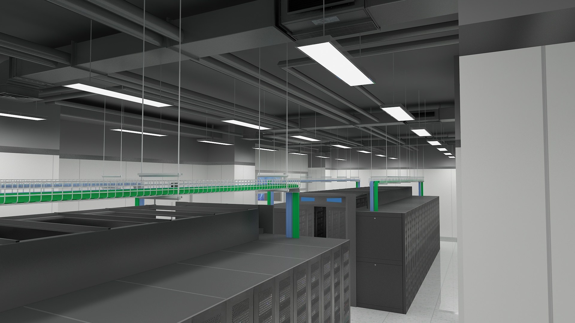 Computer Server Room 2 3D Model - TurboSquid 2258967