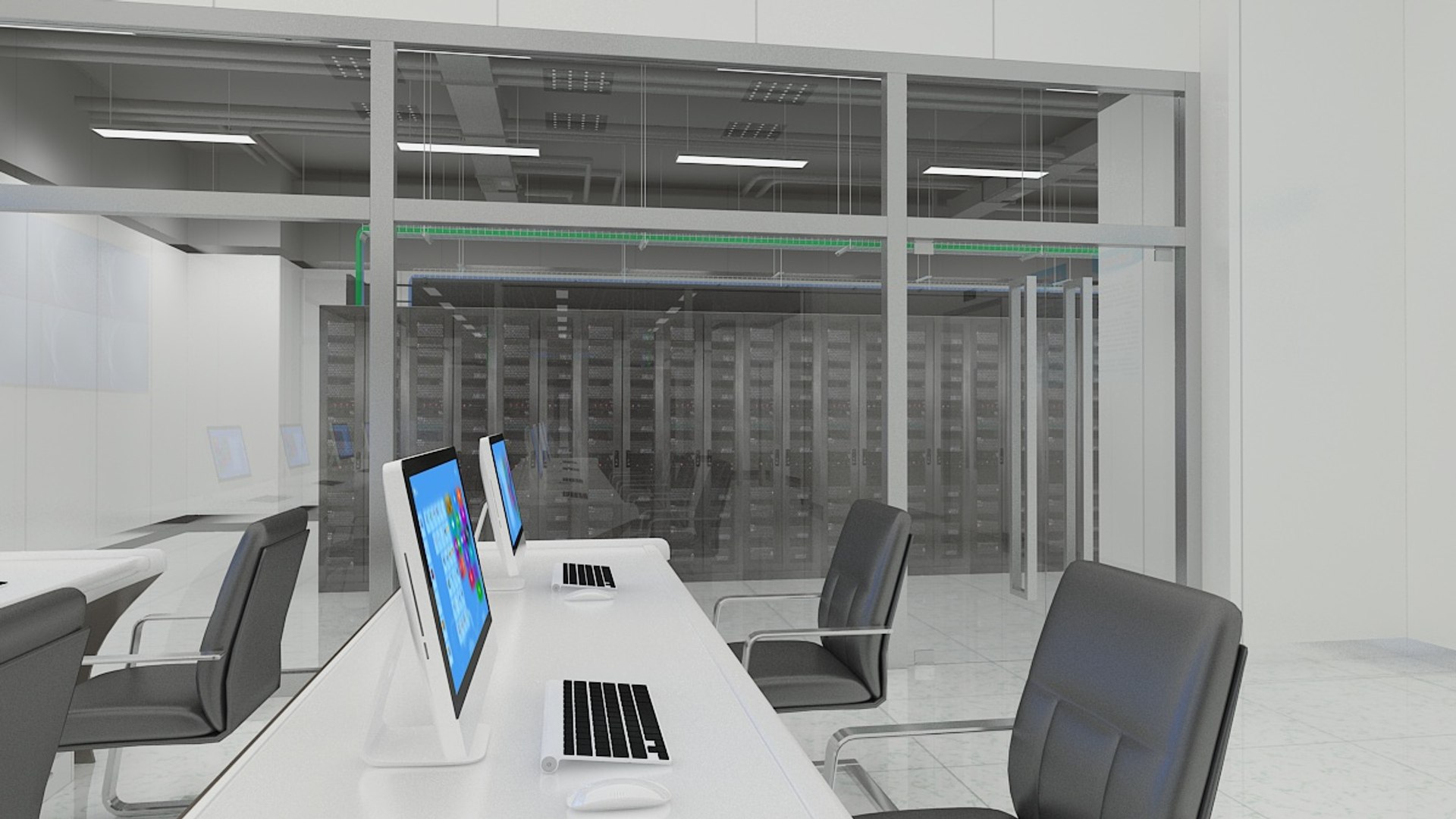Computer Server Room 2 3D Model - TurboSquid 2258967