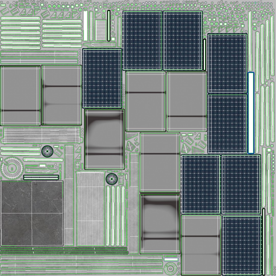 Solar Panel And Air Heat Pump Collection 3D Model - TurboSquid 2093702