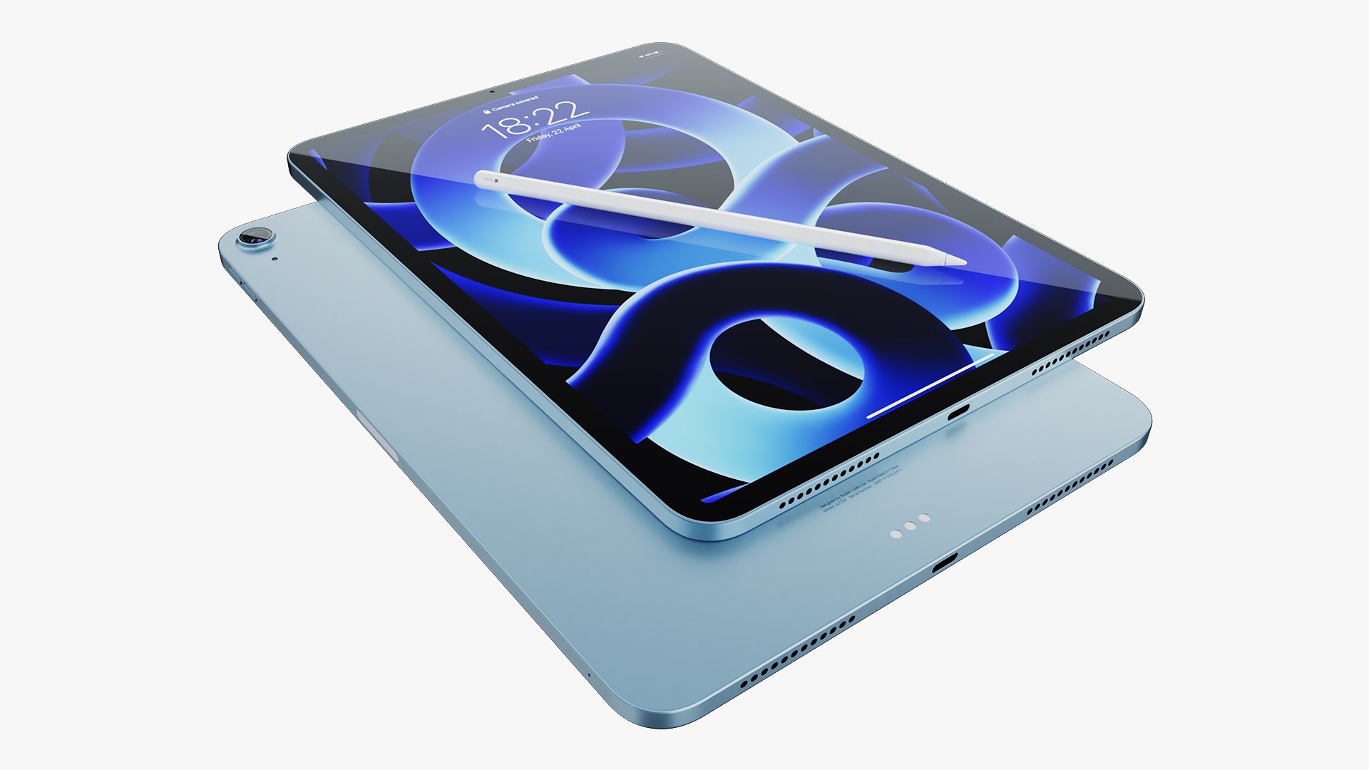 IPad Air 2022 Blue Full set 3D - TurboSquid 1913729