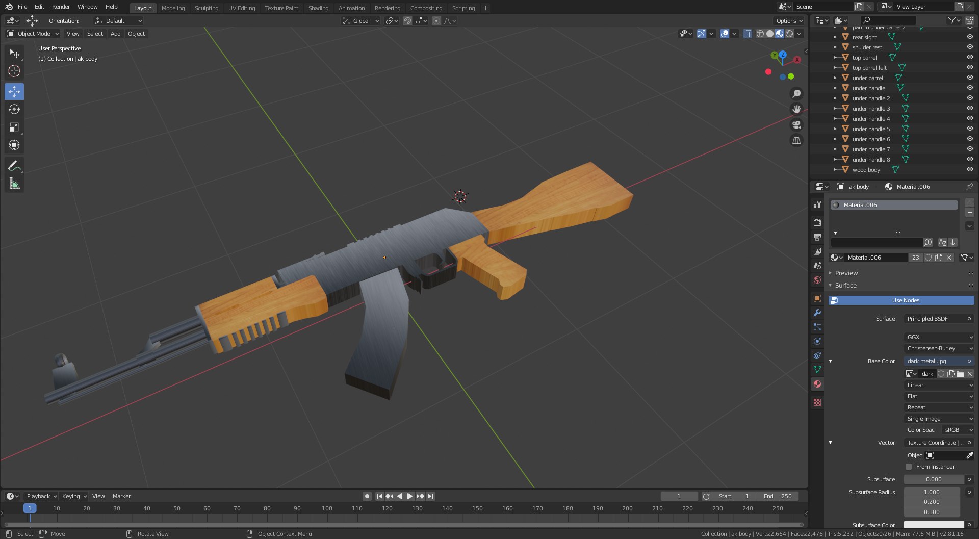 Ak 47 3D - TurboSquid 1566079