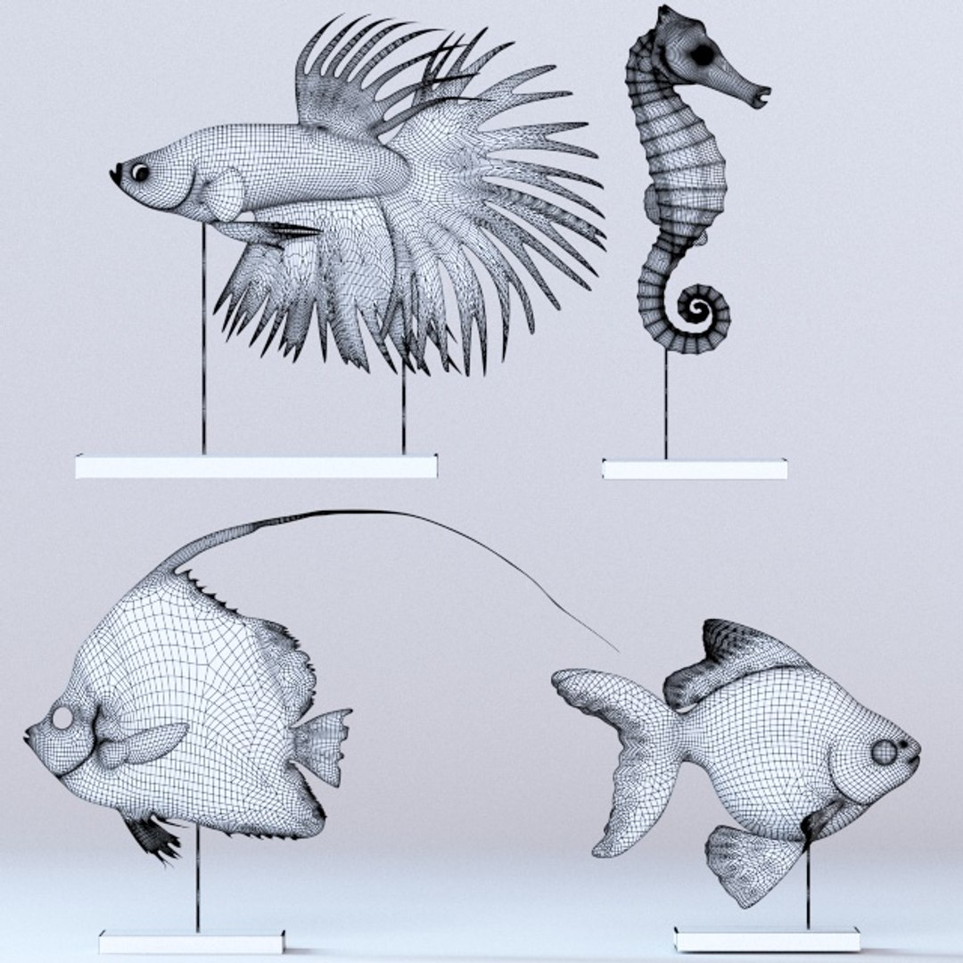 3d fish figures model