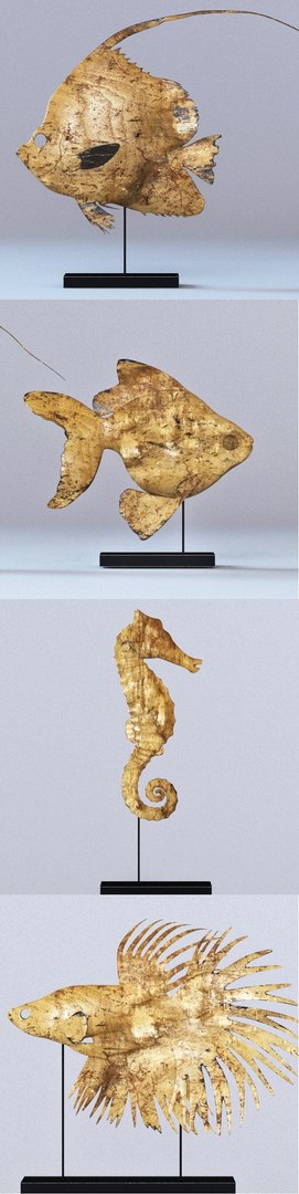 3d fish figures model