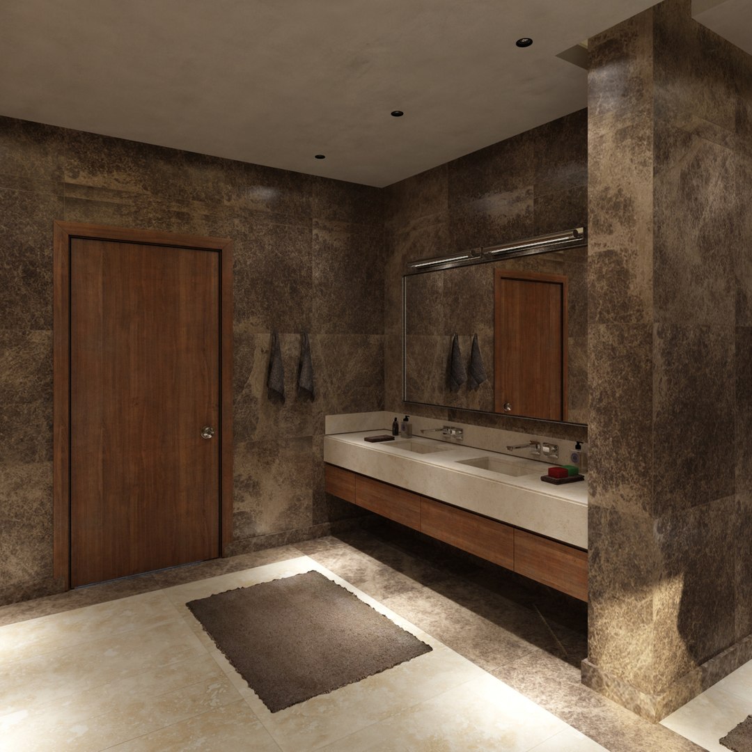 3d Model Bathroom Scene
